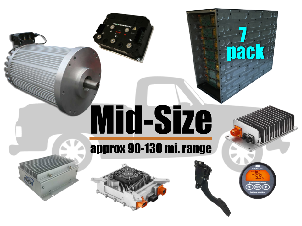 EV Conversion Kit for Mid-Size Vehicles 37.1 kWh, 133-175V SYSTEM ...